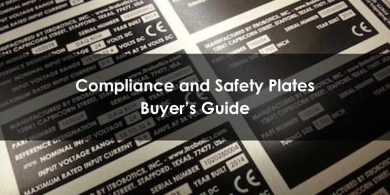 Compliance and Safety Plates | Etched